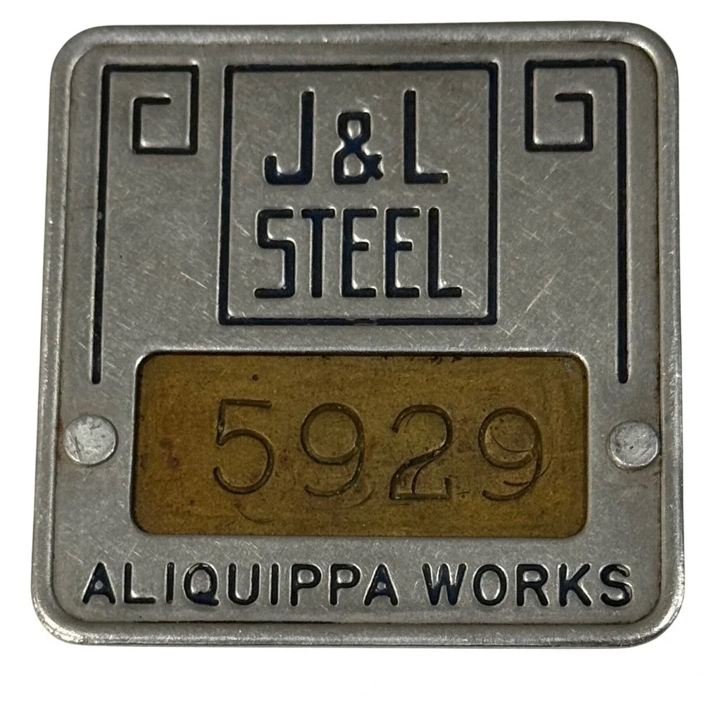 Vintage | Other | Jl Steel Employee Id Badge Aliquippa Works Vintage ...